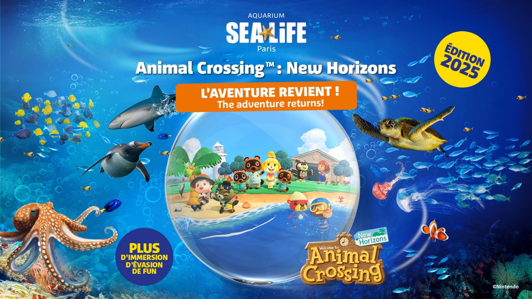 L'expérience Animal Crossing, présentée par SEA LIFE Paris Val d'Europe ...